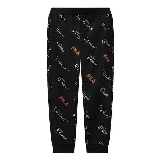 FILA Monogrammed Knitted Trousers - Black