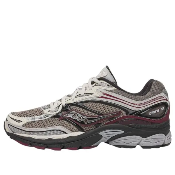 Saucony Progrid Omni Tmy Athletic Sneakers - Tan/maroon