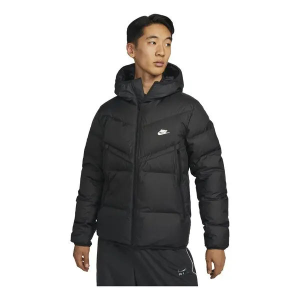 Nike Hooded Puffer Jacket - Black