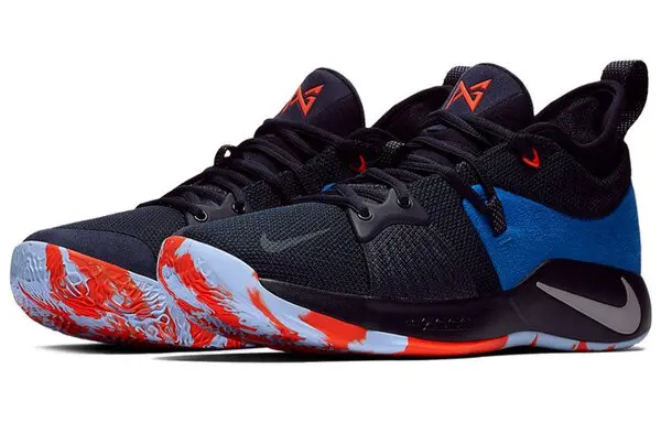 Nike Pg 2 Ep 'home Craze' Basketball Sneakers - Black/blue/orange