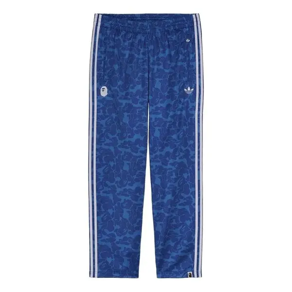 Adidas X Bape Firebird Track Pants Asia Sizing 'blue - Blue/white