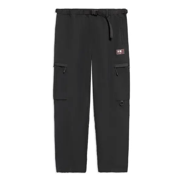 LI-NING Label Logo Cargo Pants - Black