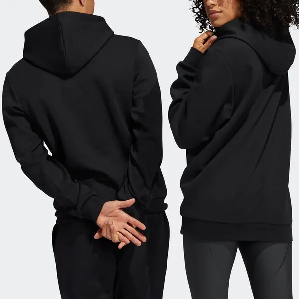 Adidas Black Graphic Print Hoodie