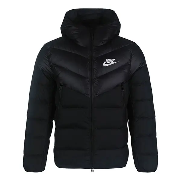 Nike Down Fill Hooded Jacket - Black