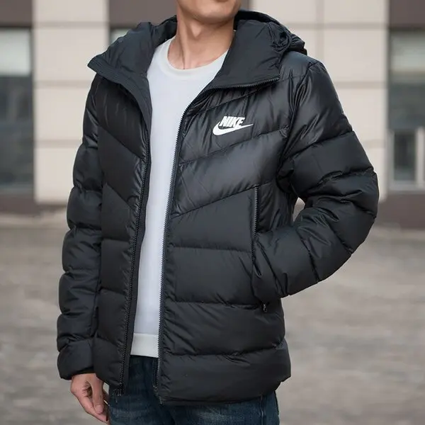 Nike Down Fill Hooded Jacket - Black
