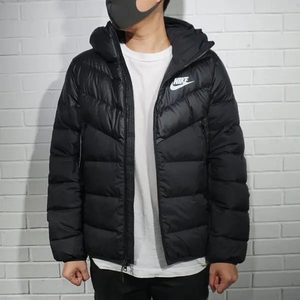 Nike Down Fill Hooded Jacket - Black