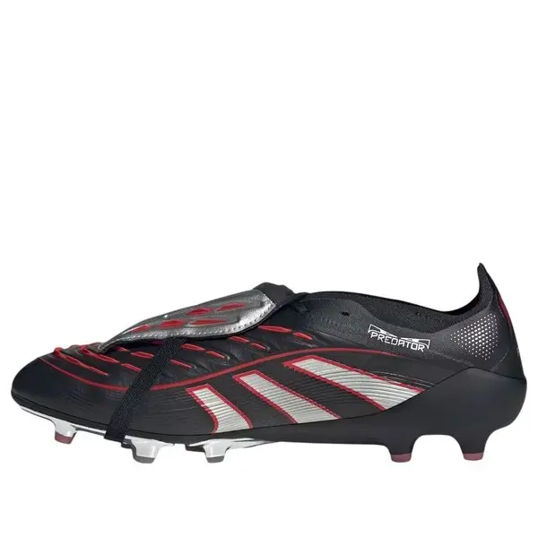 Adidas Predator Elite Fold-over Tongue Ag 'bsr' Football Boots - Core Black/silver Metallic/vivid Red