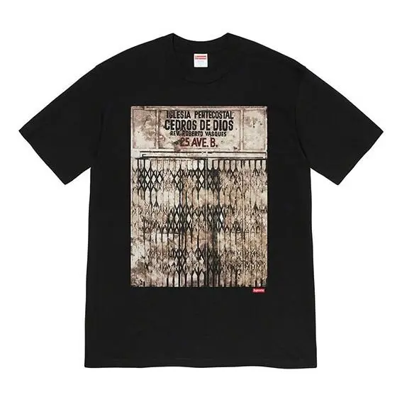 Supreme Fw19 Week 12 X Martin Wong Iglesia Pentecostal Tee - Black