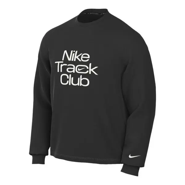 Nike Track Club Long Sleeve Sweatshirt - Black