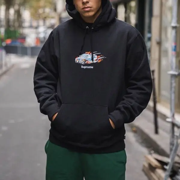 Supreme Cop Car Hooded Sweatshirt - Black