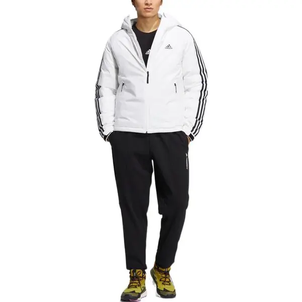 Adidas Logo Puffer Jacket With Zip Closure - Default Color