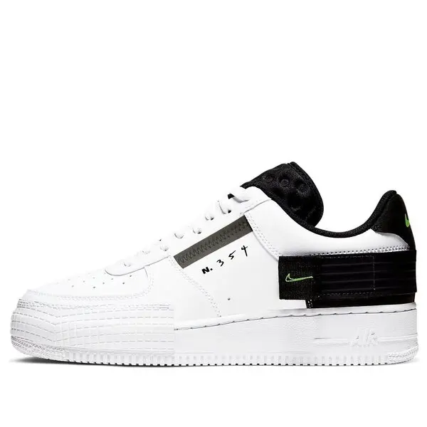 Nike Force 1 Type "volt" Sneakers - White/black/volt