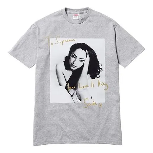 Supreme Ss17 Sade Tee Character Printing Short Sleeve Gray - Grey
