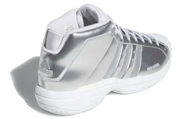 Adidas Pro Model 2g High Top Sneakers - Silver