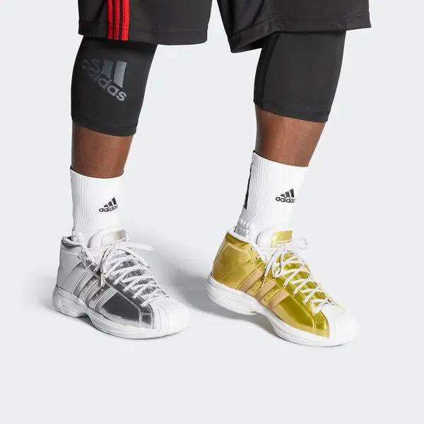 Adidas Pro Model 2g High Top Sneakers - Silver