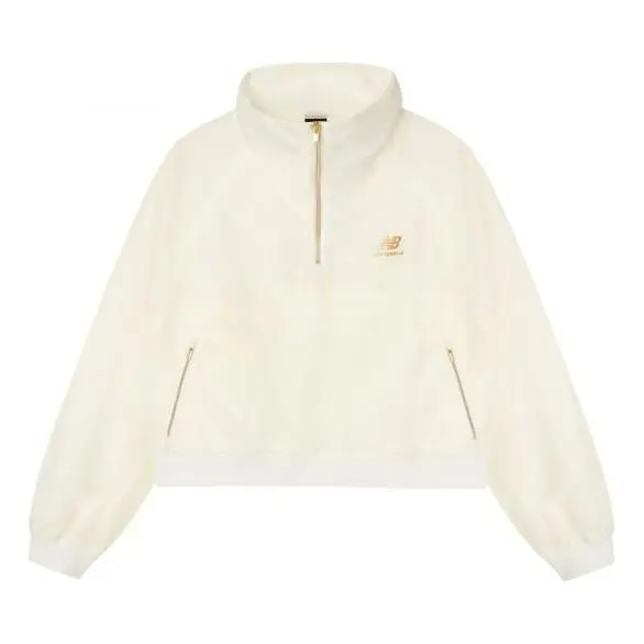 NEW BALANCE Stand Collar Casual Jacket - Creamy