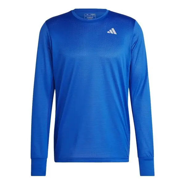 Adidas Own The Run Long Sleeve Performance T-shirt - Blue