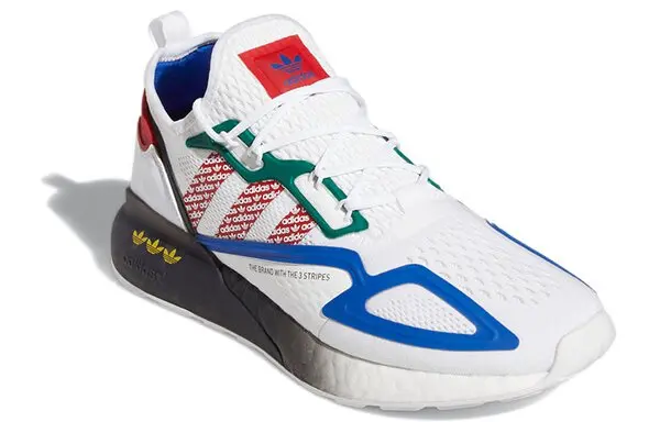 Adidas Originals Zx 2k Boost Sneakers - White/blue/green