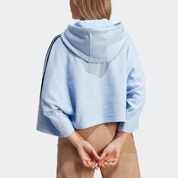 Adidas Cropped Hoodies With Drawstring And Logo Detail