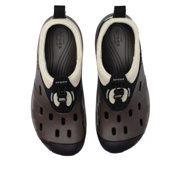 CROCS Quick Trail Clogs - Brown/white/black