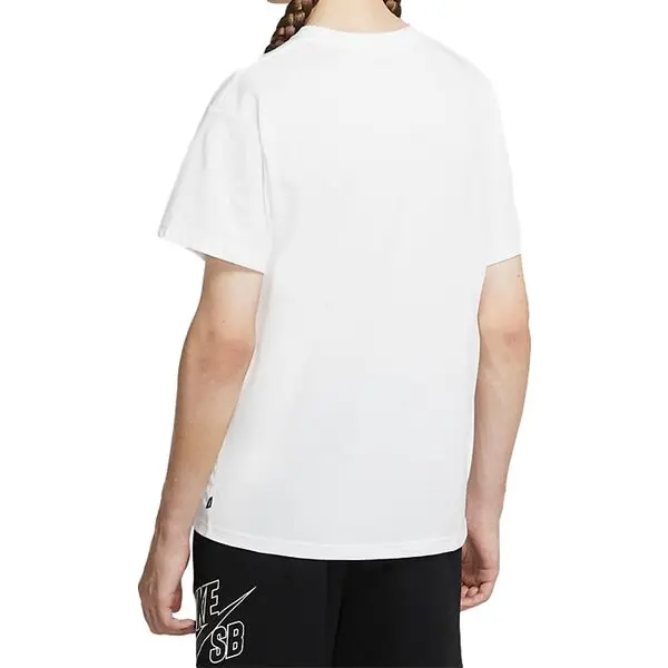 Nike Short Sleeve T-shirt With Colorful Logo Graphic - White