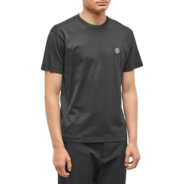 Stone Island Plain Logo T-shirt - Black