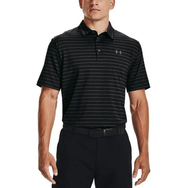 Under Armour Playoff Core Stripe Polo Shirt - Black
