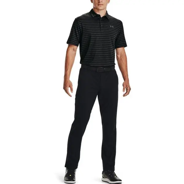 Under Armour Playoff Core Stripe Polo Shirt - Black