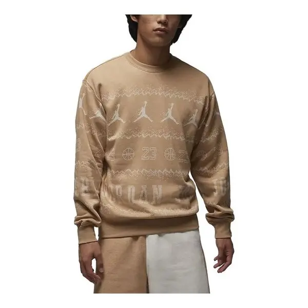 JORDAN Essential Holiday Fleece Crewneck Sweater - Hemp