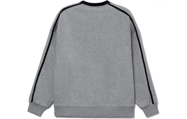 LI-NING Striped Graphic Sweatshirt 'grey Black - Grey/black