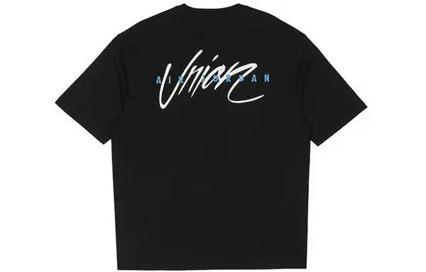 JORDAN X Union La Dunk Printing Sports Round Neck T-shirt Asia Sizing - Black