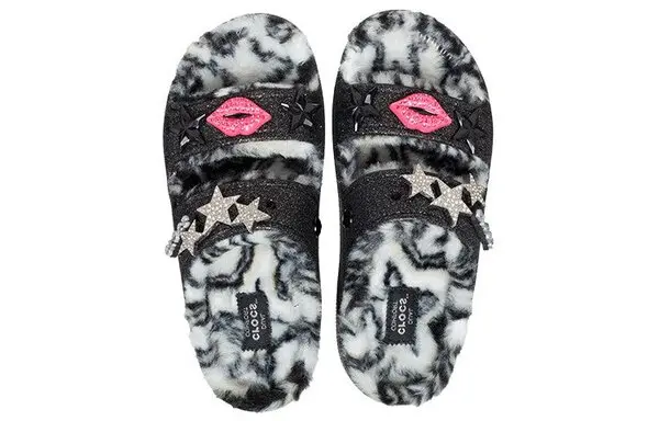 CROCS Classic Cozzzy Disco Glitter Sandals
