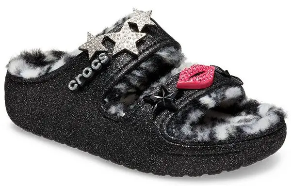 CROCS Classic Cozzzy Disco Glitter Sandals