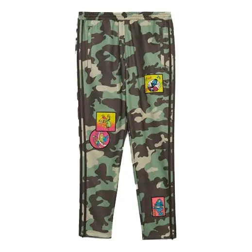 Adidas Originals X Jeremy Scott Crossover Camouflage Sports Pants/trousers/joggers Green - Multicolor