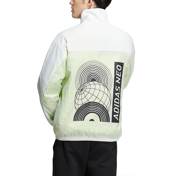 Adidas Neo Stand Collar Colorblock Zipper Jacket Autumn Colorblock