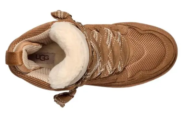 UGG Highmel Lace Up High Top Sneakers - Chestnut