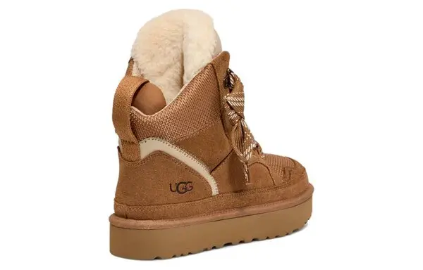 UGG Highmel Lace Up High Top Sneakers - Chestnut