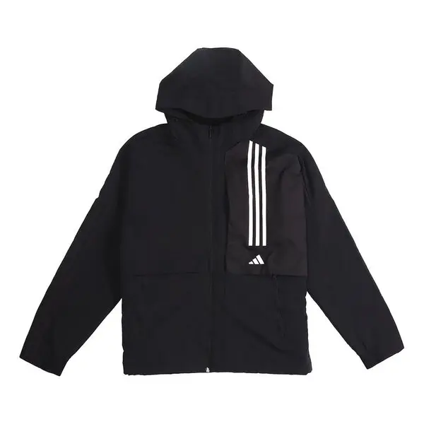 Adidas Woven Hooded Jacket - Black