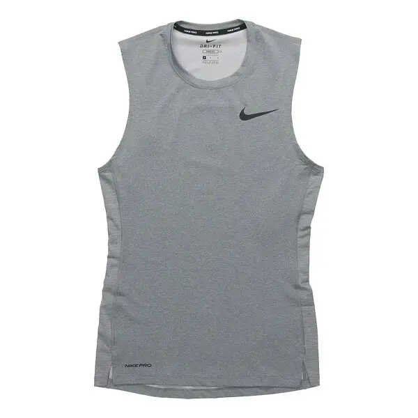 Nike Pro Sleeveless Training Tight Vest - Gray