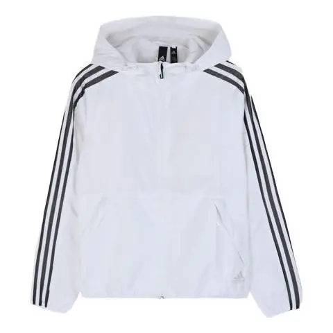 Adidas Hooded Windtight Jacket - White