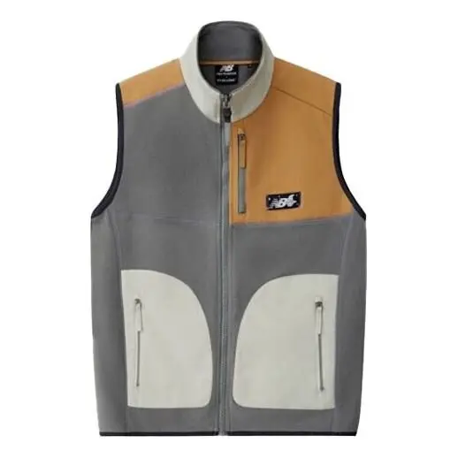 NEW BALANCE X Tyakasha Colorblock Zip-up Vest - Grey/tan/white