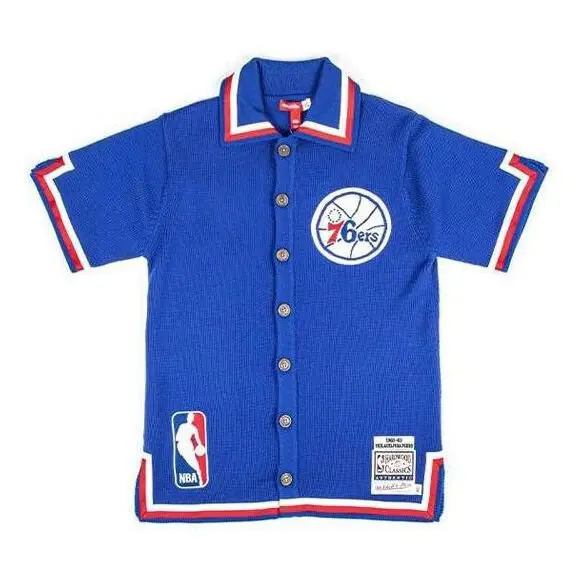 Mitchell & Ness X Clot Nba Philadelphia 76ers Shooting Shirt - Blue