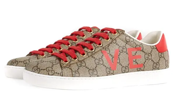 Gucci Ace Sneakers - Grey Red