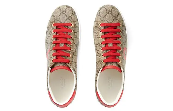 Gucci Ace Sneakers - Grey Red
