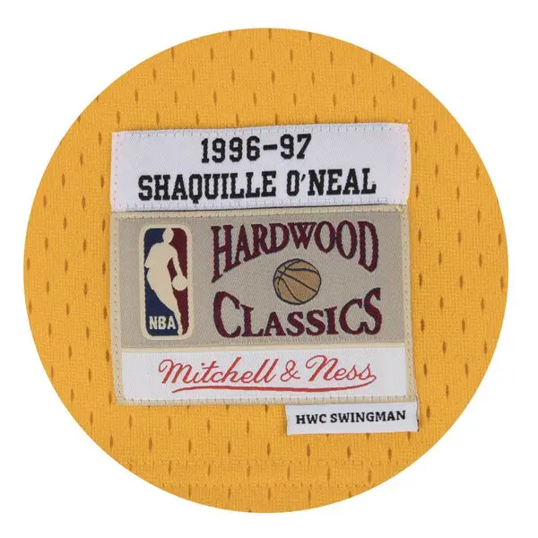 Mitchell & Ness X Nba Los Angeles Lakers 1996-97 Home Swingman Jersey 'shaquille O'neal 34 - Yellow
