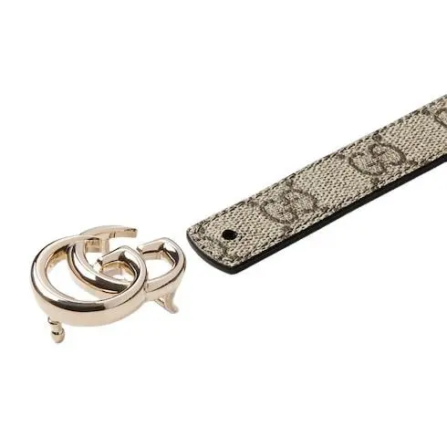 Gucci Marmont Thin Reversible Belt - Beige/black