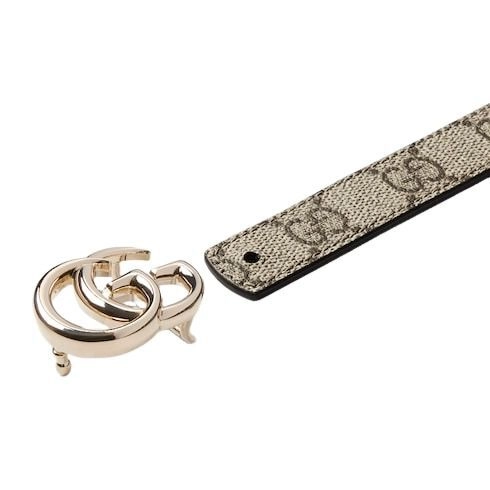 Gucci Marmont Thin Reversible Belt - Beige/black