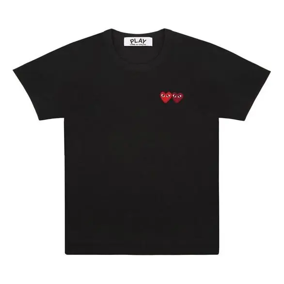 Play Comme Des Garcon Double Heart T-shirt