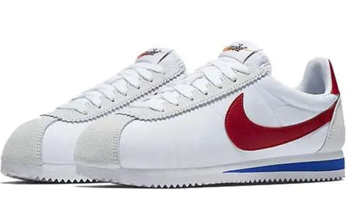 Nike Classic Cortez Low Top Sneakers - White/red/blue