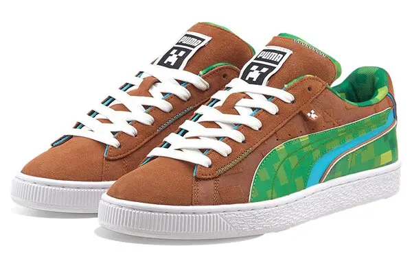 PUMA Minecraft X Suede "grass Block" Sneakers